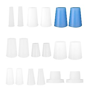 18 PCS（9PCS Sizes）Belly Button Plug ,Soft Tummy Tuck Belly Button Trainer Belly Button Shaper Silicone Plug, white