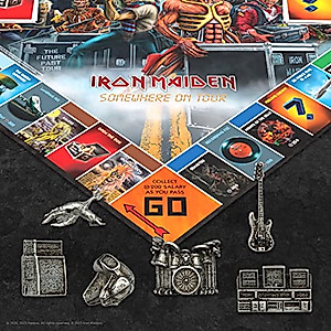 Monopoly Iron Maiden | Play as Bruce’s Lantern, Guitar Amp Stack, Nicko’s Drum Kit, and More | Officially Licensed Collectible Game Honoring British Classic Heavy Metal Icons