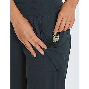 CRZ YOGA Womens Casual 7/8 Pants 25" - Lightweight Workout Outdoor Athletic Track Travel Lounge Joggers Pockets Melanite Small