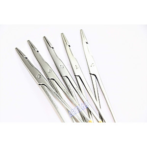 LOT of 5EA Olsen HEGAR Needle Holder Forceps 7" (17.80cm) with Tungsten Carbide Inserts Serrated (CYNAMED)