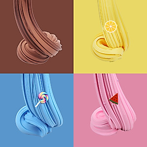 ZONEWAY 7 Pack Cake Butter Slime Kits, Soft and Non-Sticky Slime Kit Party Favors for Girls and Boys