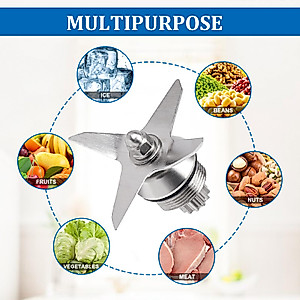 Blender Blade Replacement Part for Vitamix, Stainless Steel Blender Wet Blade Assembly Compatible with Vitamix 5200 Series 32oz and 64oz Mixer Containers Accessories Kitchen