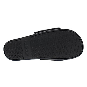 adidas Adilette Comfort Slides Black/Golden Beige/Golden Beige Men's 10, Women's 11 Medium