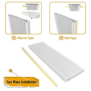 LBG Products Air Conditioner Side Panel Kit for Window AC Units, Fits Up to 17" H x 10" W,Double Layers Window AC Side Panels Kit for Window Air Conditioner Replacement Screen,2 Pack