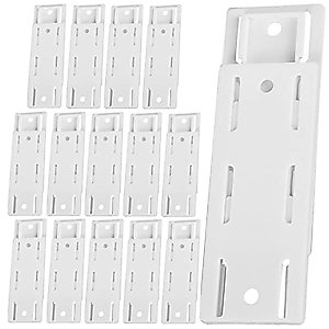 15Pcs Self-Adhesive Desktop Socket Fixer Wall Mount Socket Bracket Power Strip Holder Punch Free Socket Stand for WiFi Router Reusable Socket Fixer for Kitchen Home and Office(white)