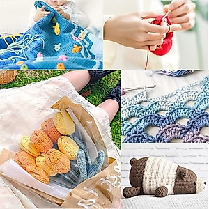 10 Pcs Ergonomic Crochet Hook Set - Aluminum Crochet Hooks with Grip Metal Crochet Hooks for Arthritic Hands - Multicolor Crochet Hooks Ergonomic Soft Grip Set of Crochet Hooks for Crocheting Yarn