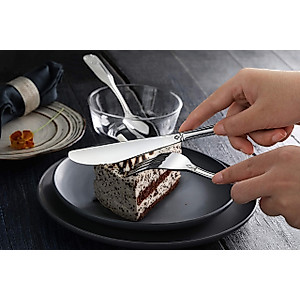 New Star Foodservice 58246 Shell Pattern, 18/0 Stainless Steel, Dinner Knife, 8.6-inch, Set of 12