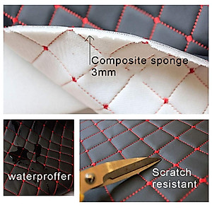 VAKUUM Faux Leather Quilted Leather Diamond Stitch Padded Cushion Linen Wadding Faux Leather Interior Vehicle Upholstery Fabric White Leatherette Fabric (Color : Treasure Blue, Size : 1.4X4m)