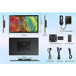 Touchscreen Monitor 15.6 inch-Usparkle FHD1920×1080P IPS HDR 60Hz Touch Screen Monitor, HDMI VGA DVI Touch Monitor With 10-Point Multi-Touch, VESA Monitor With Speakers, Touchscreen For Laptop|Mini PC