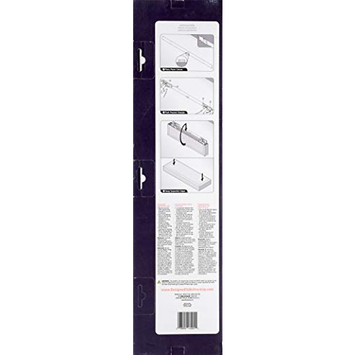 HIGH & MIGHTY 515607 Modern 24" Floating Shelf Holds up to 20lbs, Easy Tool-Free Dry Wall Installation, Flat, Retail Packaging, White