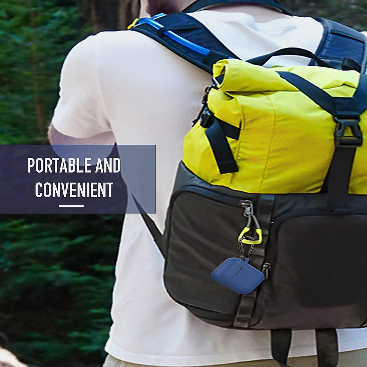 Coffea Protective Silicone Case with Keychain for Apple AirPods 2 (Royal Blue)