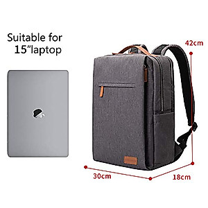 NOBLEMAN Backpack For man and women, Travel Bag Business Computer Backpacks Laptop Backpack, Waterproof School Backpack, Daypack, USB (Gray) with Organizer case bag
