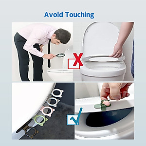 XYOFUN 10pcs Toilet Seat Lifter,Toilet Cover Lifter,Toilet Seat Handle,Toilet Lid Lifter,Toilet seat cover accessories,Avoid Touching Toilet Cover Handle Tools,Toilet accessories for Home,Hotel,Restau
