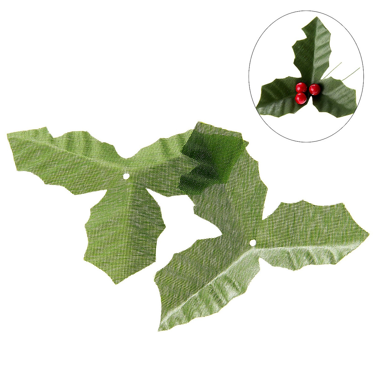 dophee 50Pcs Artifical Leaves Rose Flower Leaf Wedding Bouquet Garden Home Decor Crafts - Green