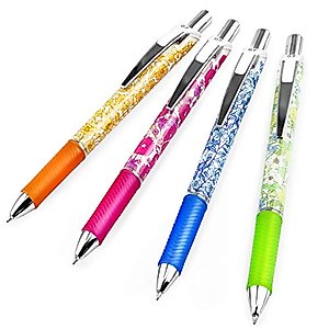 Energel XM BL77 Bouquet - Retractable Liquid Gel Ink Pen - 0.7mm - Black Ink - 1 of Each - Pack of 4