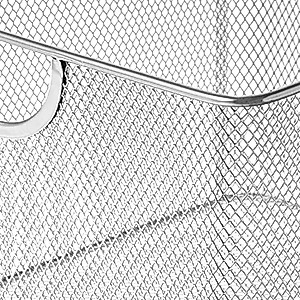 Silver Mesh Open Bin Storage Basket Organizer for Fruits, Vegetables, Pantry Items Toys, Etc.