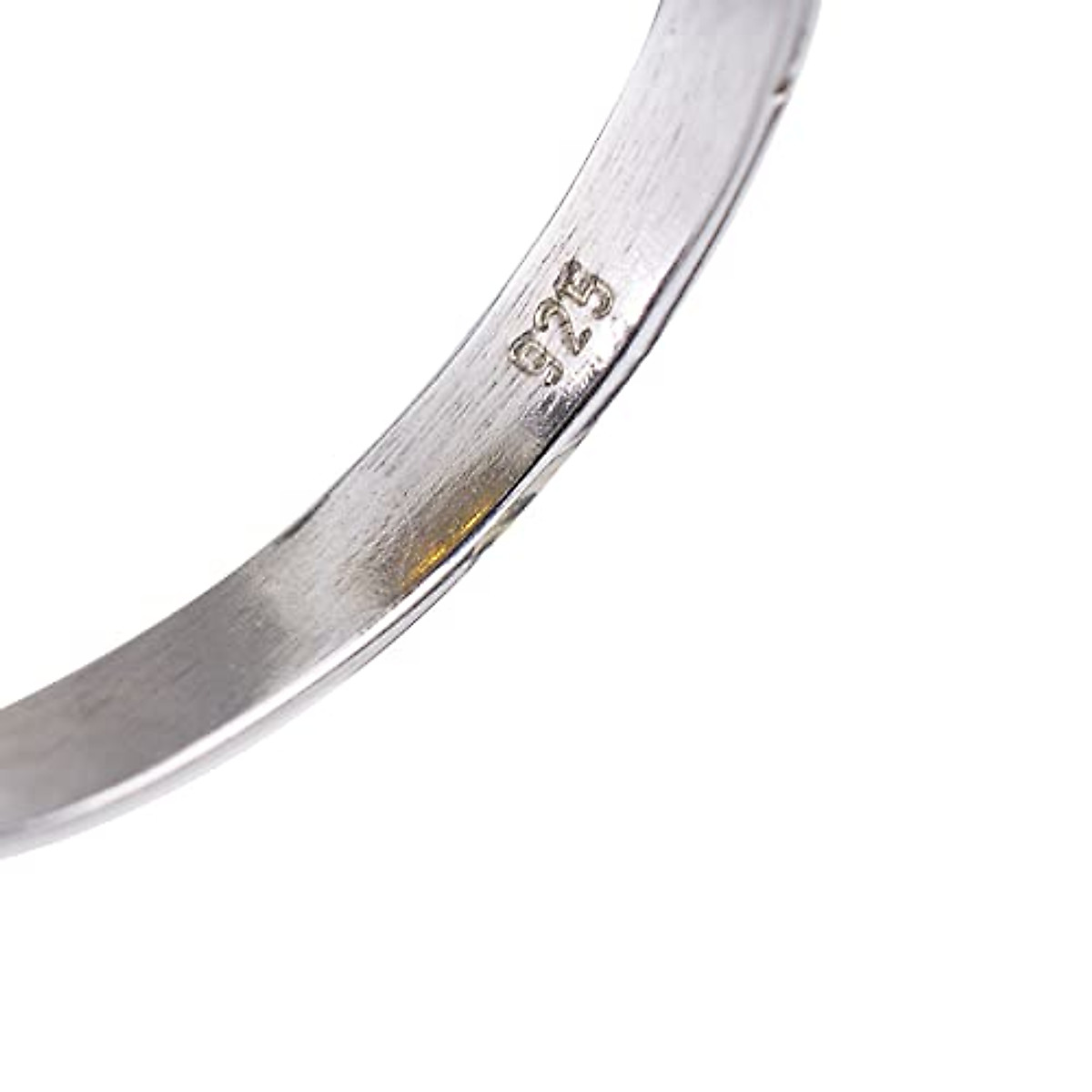 HolidayGiftShops Sterling Silver and Baltic Honey Amber Rectangle Adult Ring Makell- Size 9