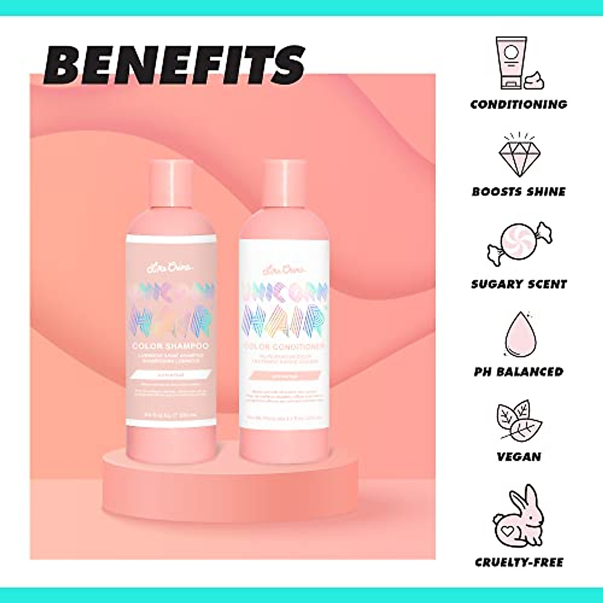 Lime Crime Unicorn Hair Color Conditioner, Universal for All Hair Dyes & Tints - Color-Depositing & Revitalizing Shampoo to Boost Shine - Conditions without Stripping & Protects Color-Treated Hair