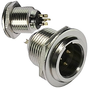 CESS 3-Pin Mini XLR Cable Male Connector Adapter for Mic Microphone - Mini XLR Socket,3 Pin (2 Pack)