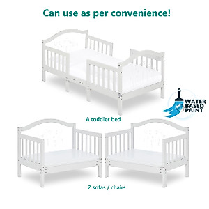 Dream On Me Rosie Toddler Bed in Grey