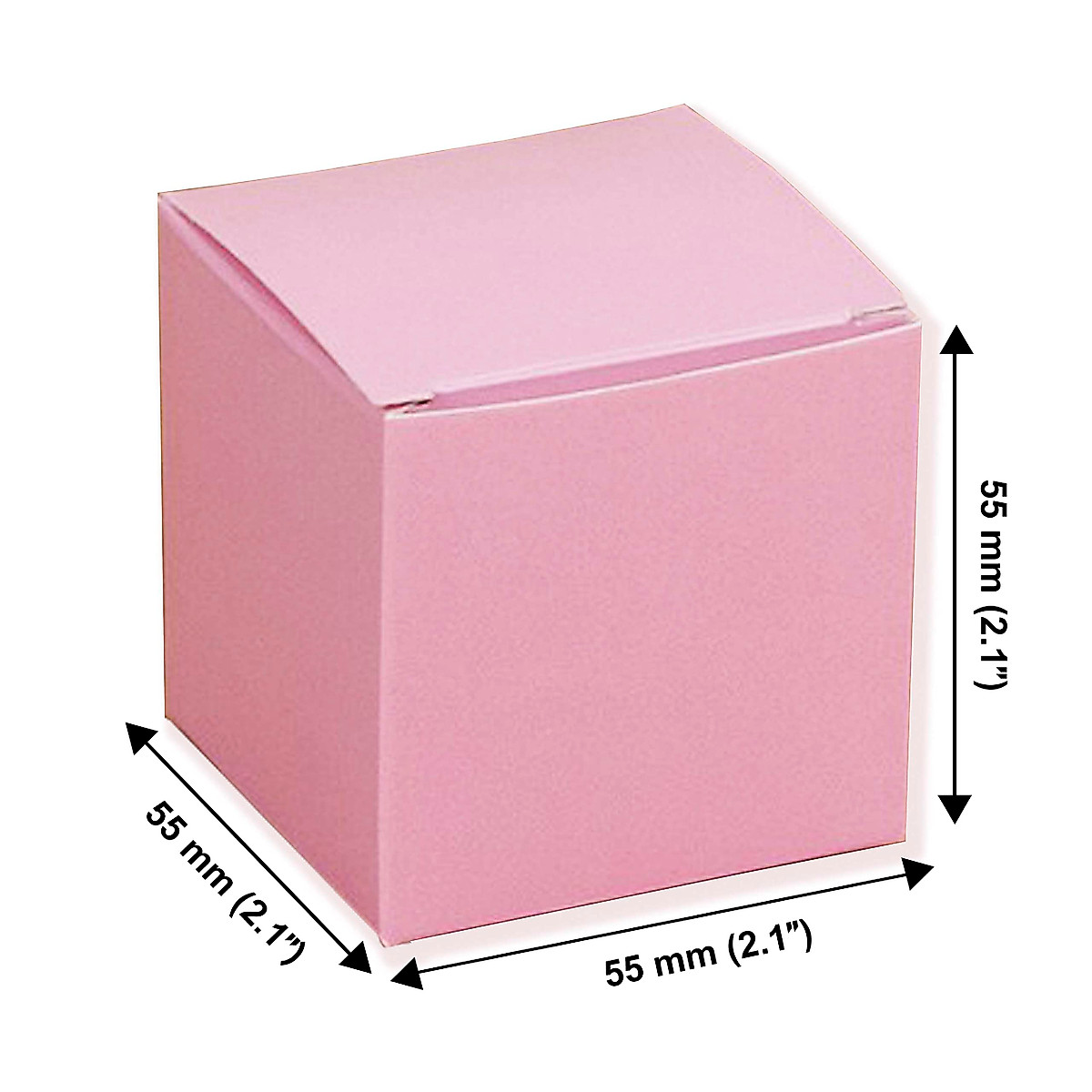 WonderPack Paper Boxes for Packaging - Pink Shipping Boxes - Cardboard Gift Box 2.1х2.1x2.1 Inches 6 Pack