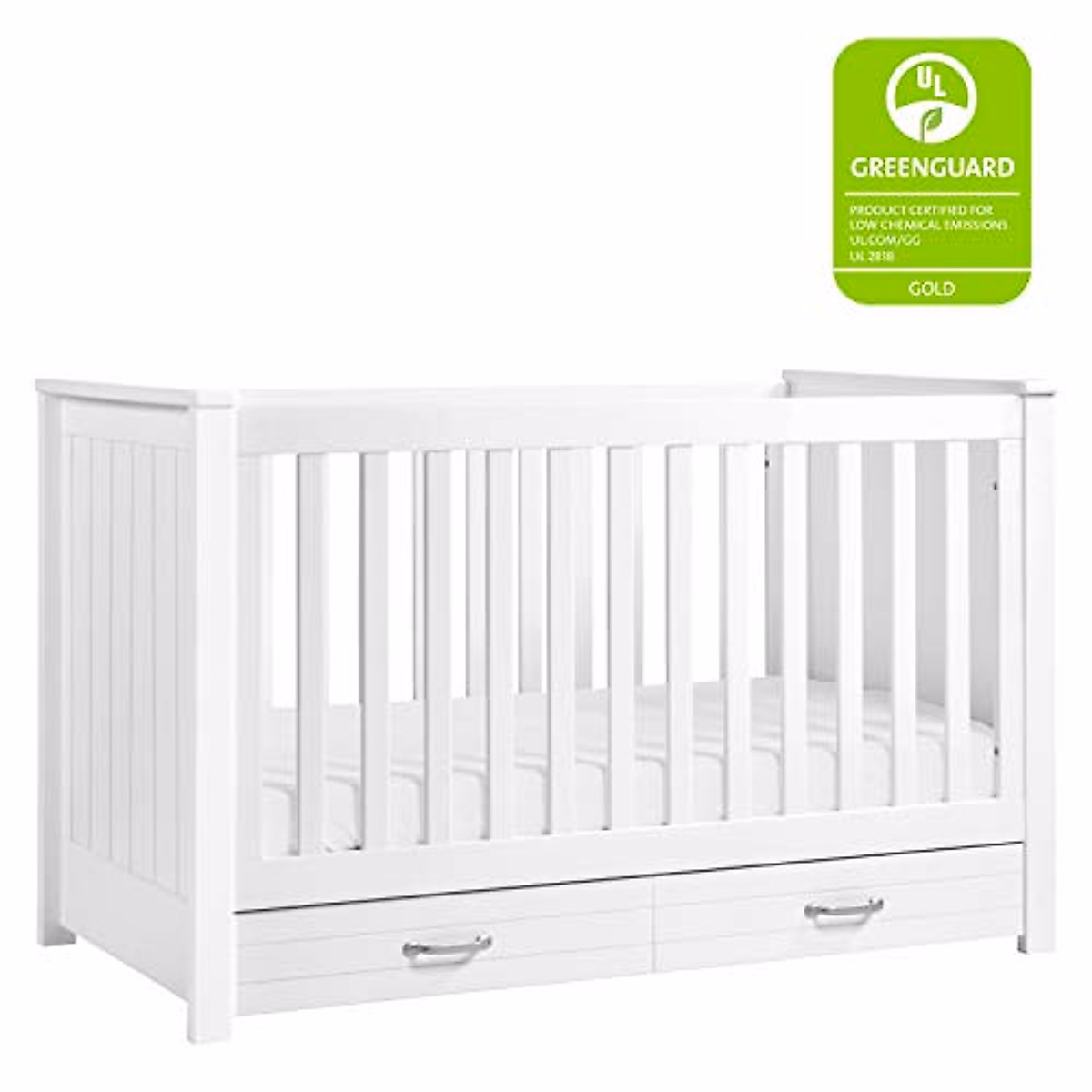 DaVinci Asher 3-in-1 Convertible Crib in White, Greenguard Gold Certified