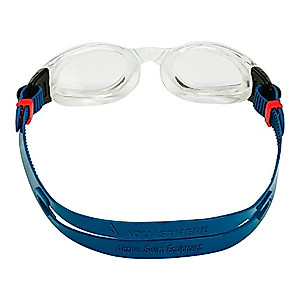 Aqua Sphere Kaiman Adult Swimming Goggles - The Original Curved Lens Goggle, Comfort & Fit for the Active Swimmer | Unisex Adult, Clear Lens, Clear/Petrol Frame (EP3000098LC)