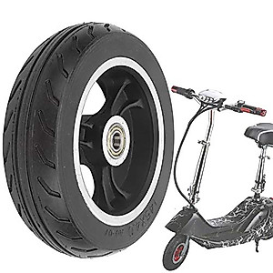 6Inch Solid Wheel, 145x4.0 Solid Flat Free Explosion Proof Wheel Set Solid Wheel Replacement for Electric Scooter, Wheelchairs, Rollators, Walkers