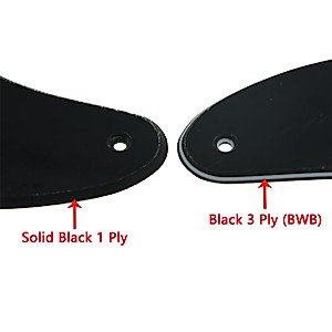 KAISH 8 Hole Tele Style Humbucker Pickguard TL Guitar Pick Guard for Telecaster/Tele Black 3 Ply