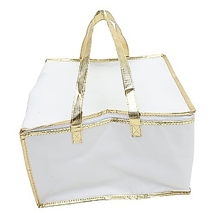ULTECHNOVO Cake Insulation Bag Zip up Tote Bag Portable Heating Lunch Box Collapsible Picnic Basket Food Transport Tote Pizza Delivery Takeout Thermal Bag Food Pouch Food Storage Bag Barbecue
