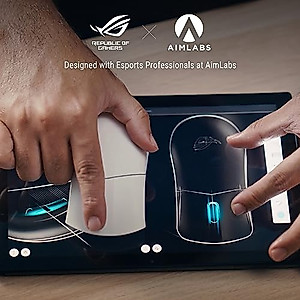 ASUS ROG Harpe Gaming Wireless Mouse, Ace Aim Lab Edition, 54g Ultra-Lightweight, 36,000 DPI Sensor, 5 Programmable Buttons, Tri-Mode Connectivity (2.4GHz RF, Bluetooth, Wired), SpeedNova, Black