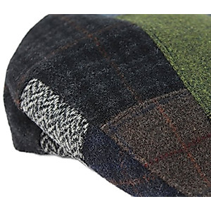 Mucros Men's Flat Cap Patchwork 100% Wool Made in Ireland Small