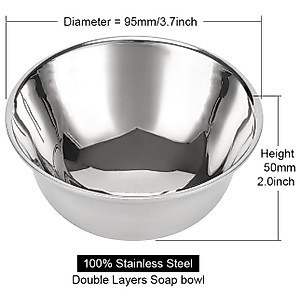 SANWA Deluxe Shaving Kit for Men,Stainless Steel Shaving Razor&Brush Stand Holder Soap Bowl Shave Brush Kit,Boyfriend Husband Dad Birthday Fathers Day for Him