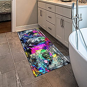 GUBIYU Modern Bathroom Rug Home Decor Carpet Runner Rugs Dollars Printed Carpet One Hundred Dollar 100 Bill Money Rug Carpets Floor Mat Kitchen Rug Toilet Anti-Slip Large Rug Floor Mat 24x59Inches