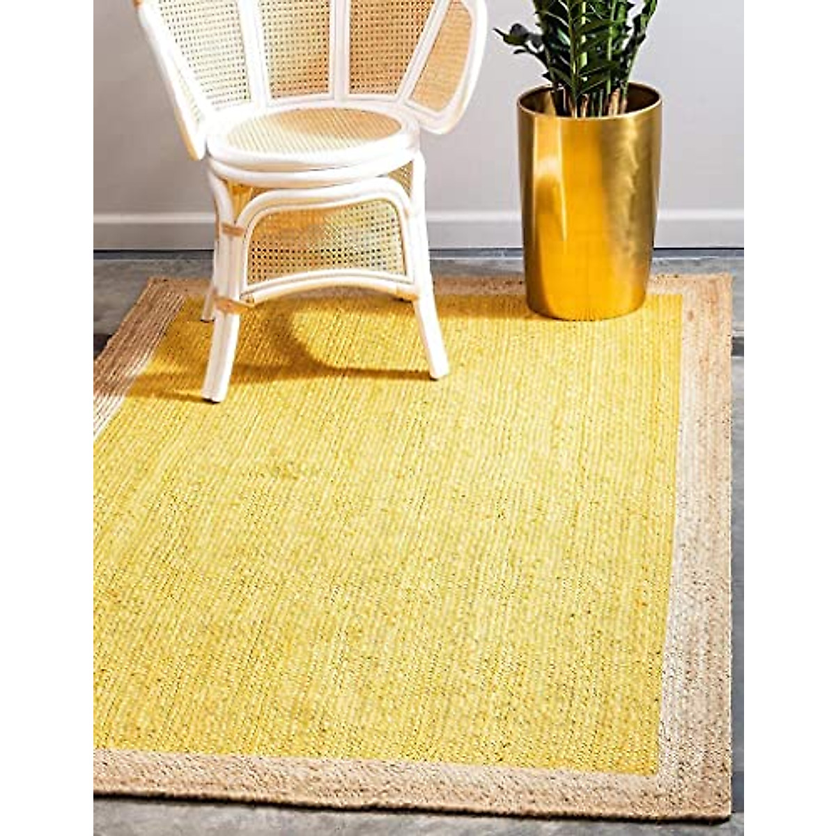 4x6 5x8x8x10 ft. White Natural Fiber Large Area Rug Braided Vintage Jute Bohemian Living Room Rug White Jute Rug Hemp Kitchen Rug Office Dining Rug Office Rug (5x8 feet Jute Rug, Brown)