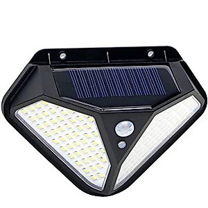 HFFFHA 2 Side 102LED PIR Motion Sensor Solar Energy Street Lamp 3 Lighting Modes Yard Path Home Garden Solar Power Induction Wall Light