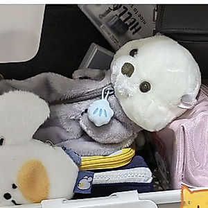 Otter Pencil Pouch, 3D Plush Animal Pencil Case, Large Capacity Plush Stationery Storage Bag Soft Plush Stationery Bag (1, Sea otter pencil bag)