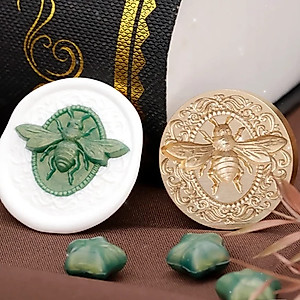 Bee Wax Seal Stamp 3D Embossed Bee Stamp Sealing Kit for Wedding Letter Invitation Sealing DIY Decoration