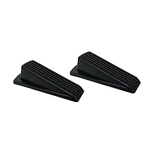 Shepherd Hardware 8934E 8934 Heavy Duty Rubber, Black, 2 Pack Door Wedge, 2-Pack