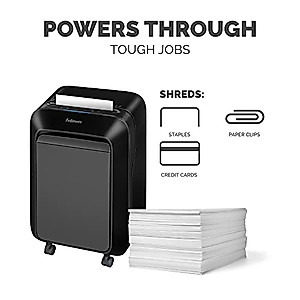 Fellowes LX210 P-4 Micro-Cut Paper Shredder, Jam-Proof Heavy-Duty Paper Shredder for Office, 16 Sheet Capacity, Black