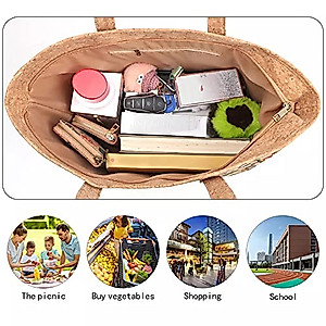 Cork Tote Shoulder Bag Mandala pattern Vegan purse Sustainable Eco friendly gift