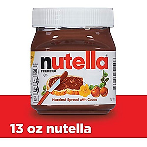 Ferrero Nutella Hazelnut Spread, Perfect Topping for Pancakes, 13 Oz Jar