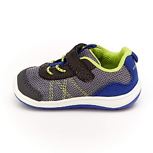 Stride Rite 360 Boy's Carson Sneaker, Grey Blue, M, 3.5 Little Kid