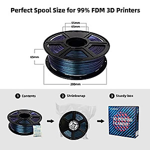 FLASHFORGE 3D Printer Filament Color Changeable PLA Filament 1.75mm, Different Color by Light, Perfectly Hide The Layer Line, 1kg (2.2lbs) Spool-Dimensional Accuracy +/- 0.02mm (Burnt Titanium, PLA)