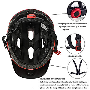 Kids Helmet, Exclusky Kids Bike Helmet Adjustable Safety Lightweight Children Bicycle Helmet for Kids Skating Cycling Scooter Boys and Girls Bicycle Helmets Ages 5-14