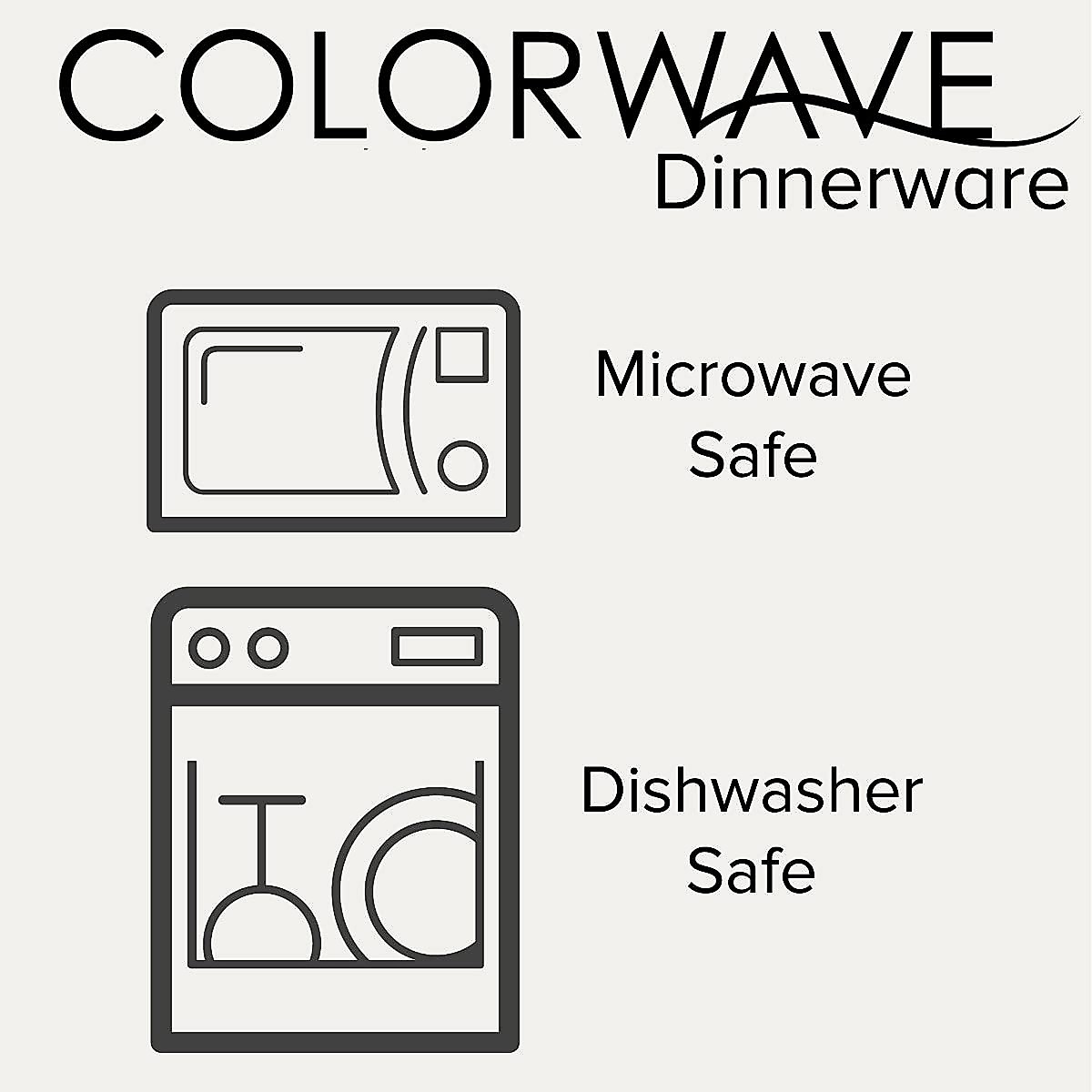 Noritake Colorwave Mustard 4-Piece Place Setting, Black