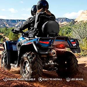 SAUTVS LED Tail Light for Can-Am Outlander 400 500 650 800 08-23, Smoked Black LED Taillight Rear Brake Stop Lamp for Can Am Outlander 400 500 650 800 2008-2023 Accessories (1PCS, Replace #710001203)