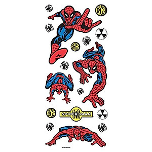 Marvel Spiderman Backpack for Boys Girls Kids -- 2 Pc Bundle With 16" Marvel Comics Spiderman School Backpack Bag with Stickers (Spiderman School Supplies)