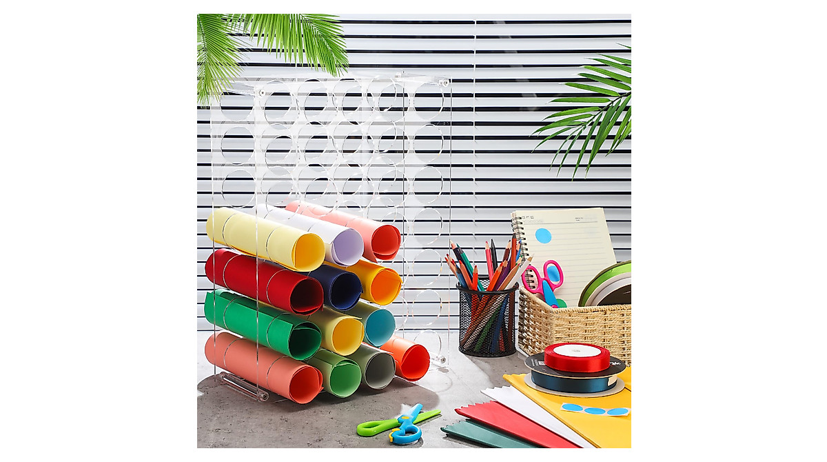 Wenqik Vinyl Storage Organizer 2 Pack - Compact & Easy to Assemble