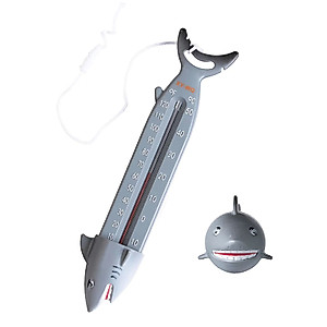 XY-WQ Large Pool Thermometer, Jumbo Easy Read for Water Temperature, Sinking for Accurate Readings - Swimming Pools, Spas, Hot Tubs, Ponds (Shark)